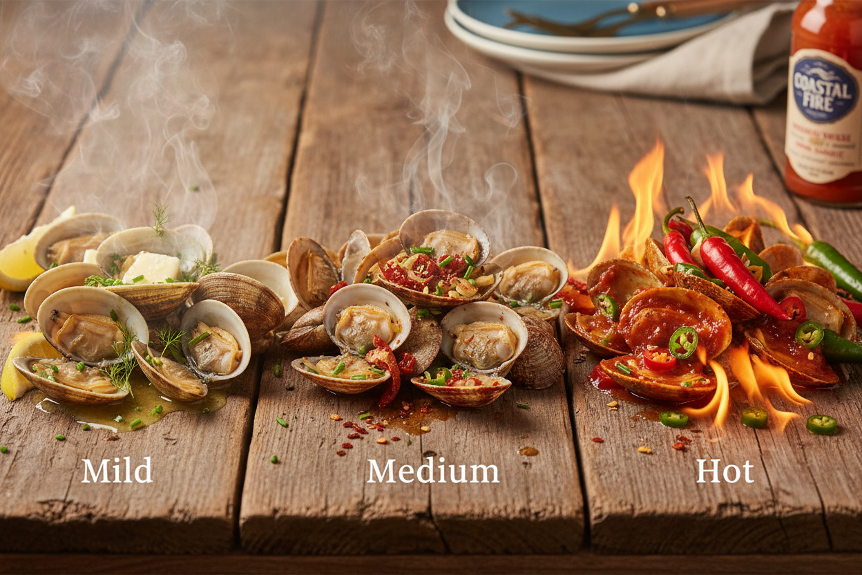 Best Heat Levels for Clams: Mild vs Medium vs Hot – Hearth Fire Sauce
