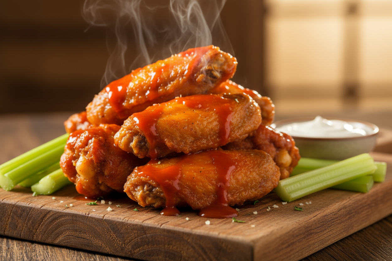 Crispy Hot Sauce Chicken Wings – Hearth Fire Sauce