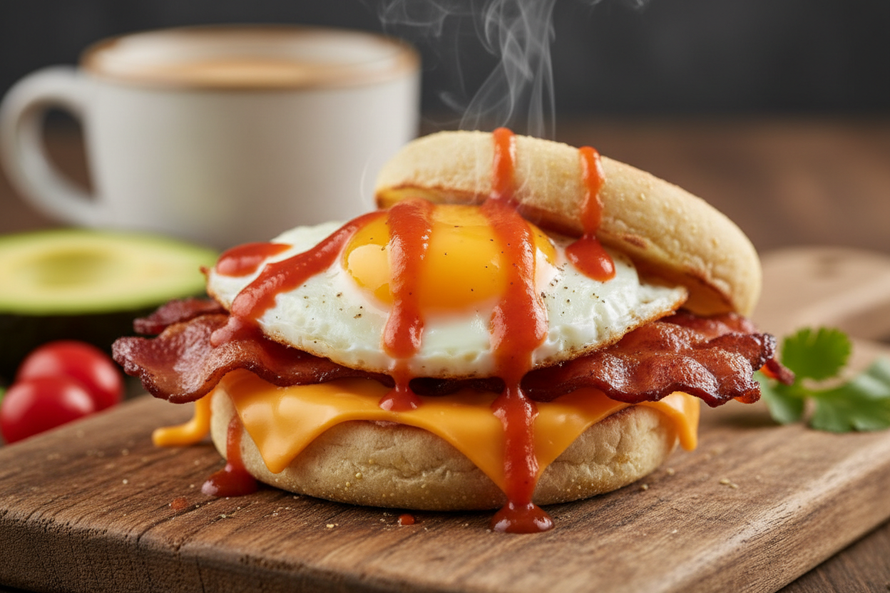 Hot Sauce Breakfast Sandwiches – Hearth Fire Sauce