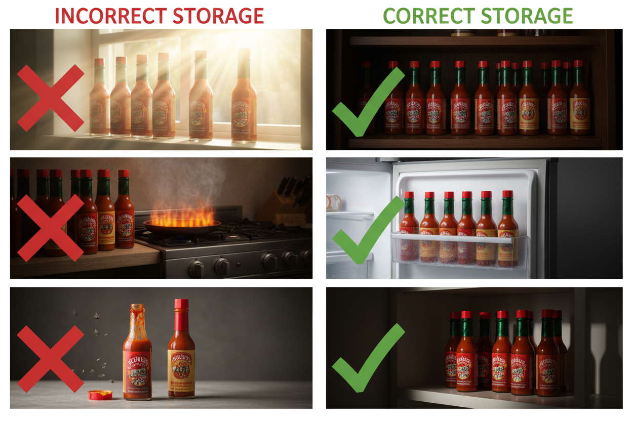 Hot Sauce Storage Mistakes That Kill Flavor 🧴 – Hearth Fire Sauce